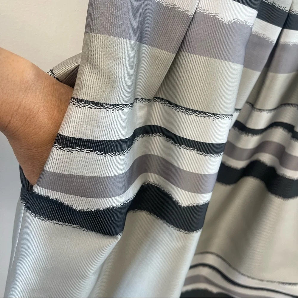 Hugo Boss | Dresses | Hugo Boss Diljana Elegant Striped Dress In Gray ...